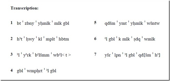 The Biblia Hebraica Blog: Inscription of the Day: Yehimilk